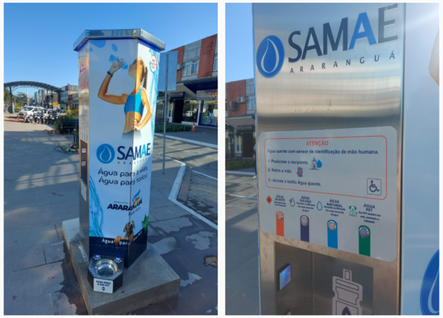 Totem de água é implantado no Calçadão de Araranguá - Ligado no Sul
